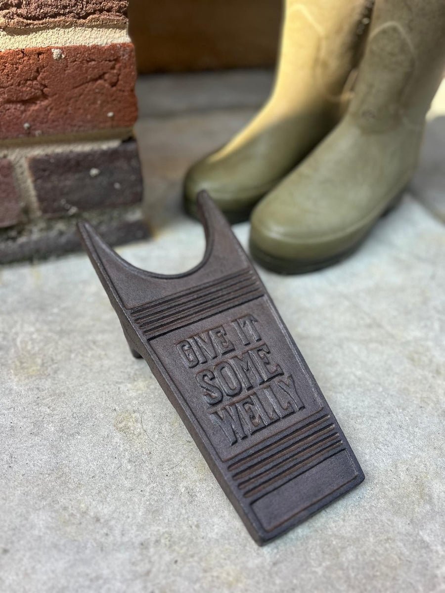 Cast Iron Boot Jack Give It Some Welly Garden Vintage Giftwear Gift Ou ...