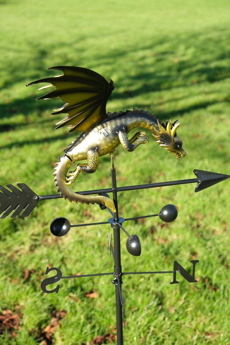 Dragon Weather Vane – Spinning Wind Direction Indicator for Garden ...