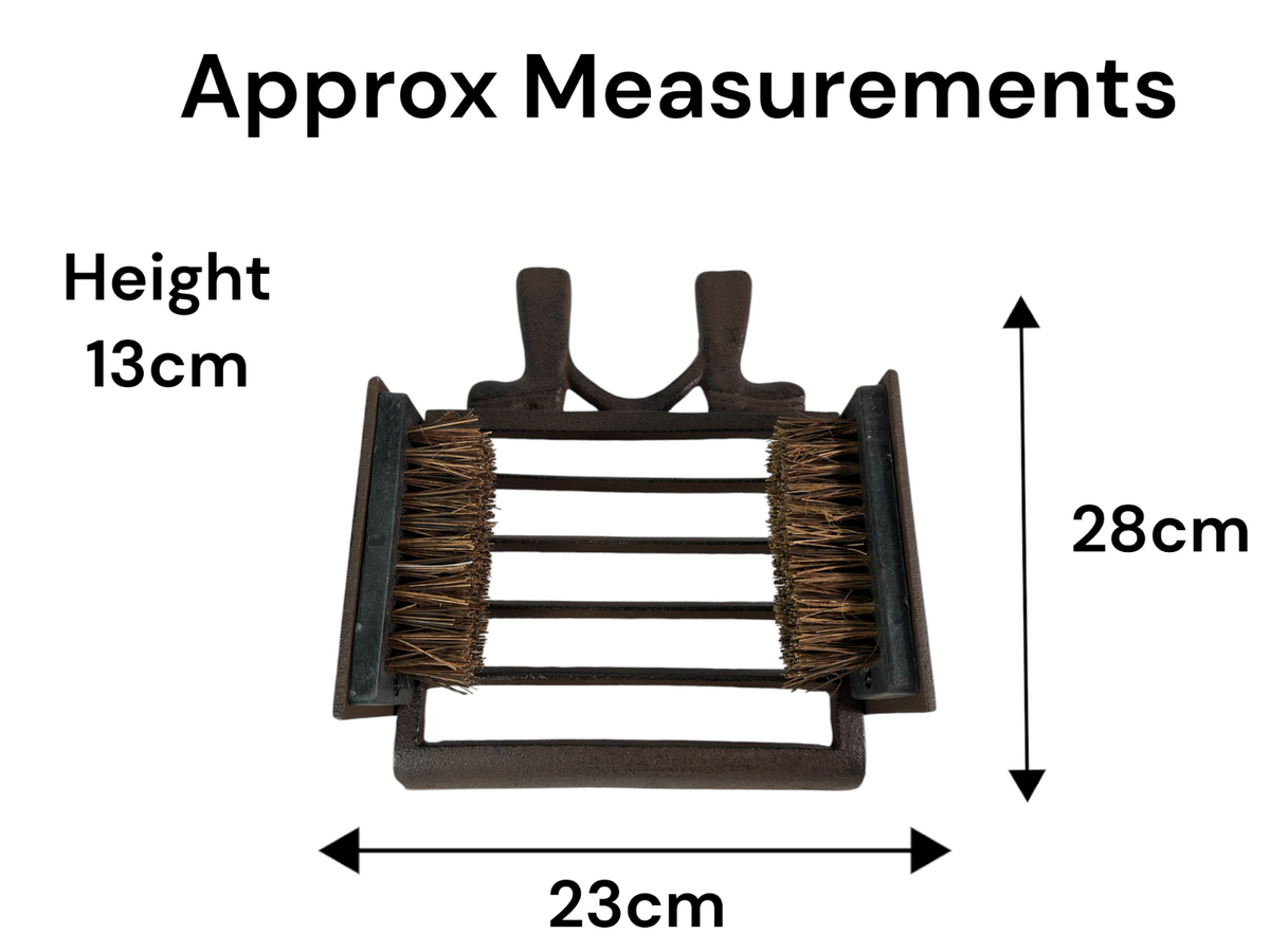 Cast Iron Boot Jack & Scraper Brush Shoe Welly Boot Cleaner Classic Ga ...