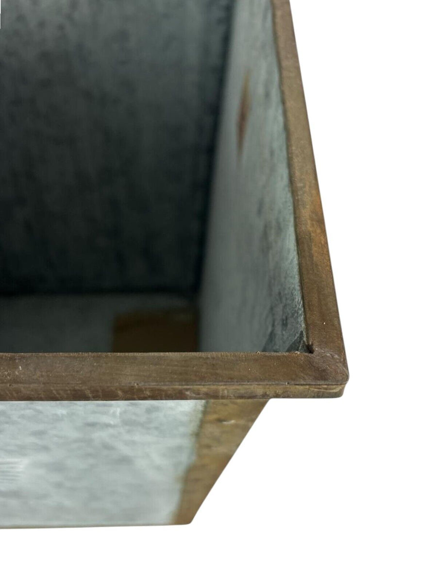 46cm Zinc Square Planter – Garden Heritage Pot with Rust Effect for ...