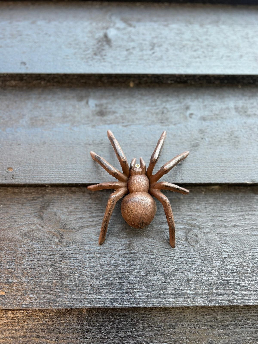 Large Cast Iron Spider Fence Wall Hanging Garden Decoration Rustic Tar ...