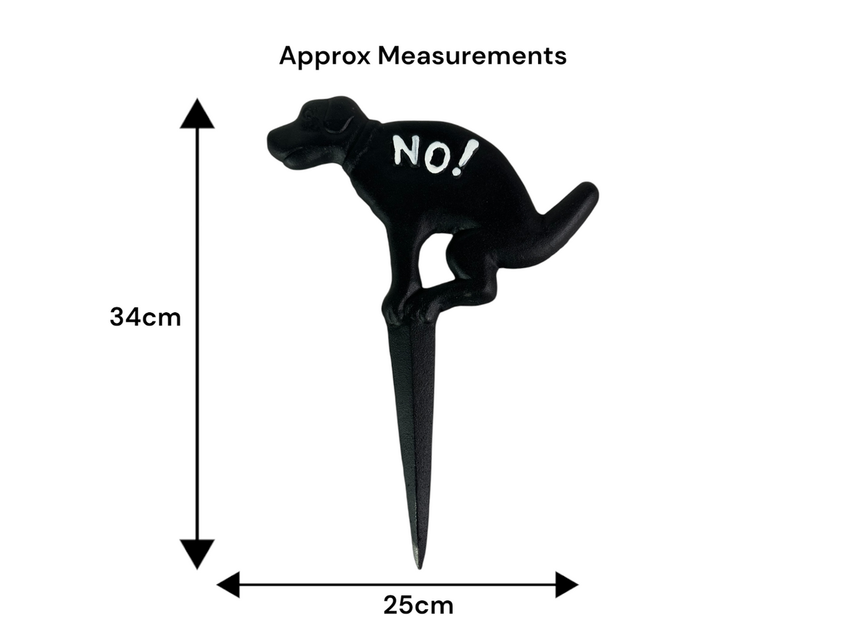 No Fouling Garden Stake Black Cast Iron Dog Sign Grass Garden No! Noti ...