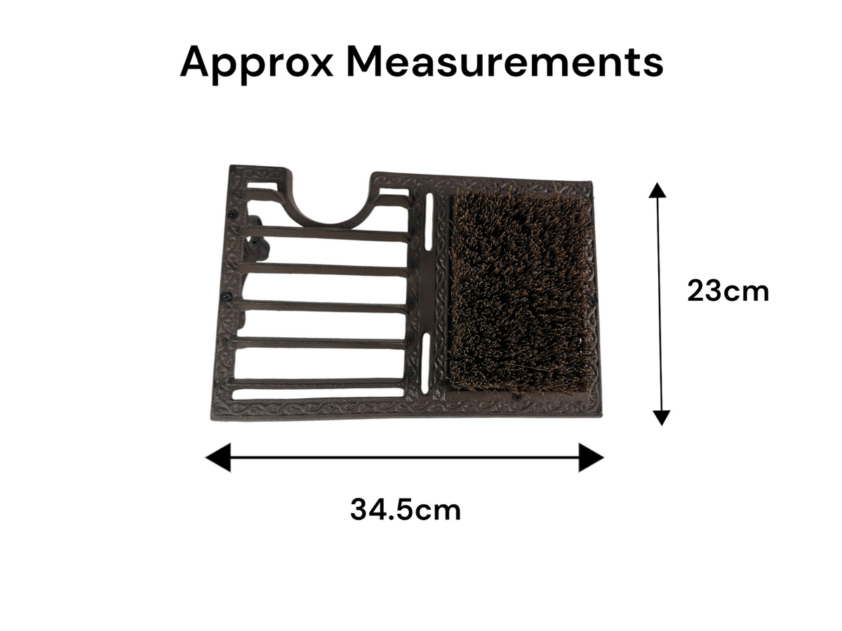 Cast Iron Boot Jack & Scraper Brush Shoe Welly Boot Cleaner Classic Ga ...